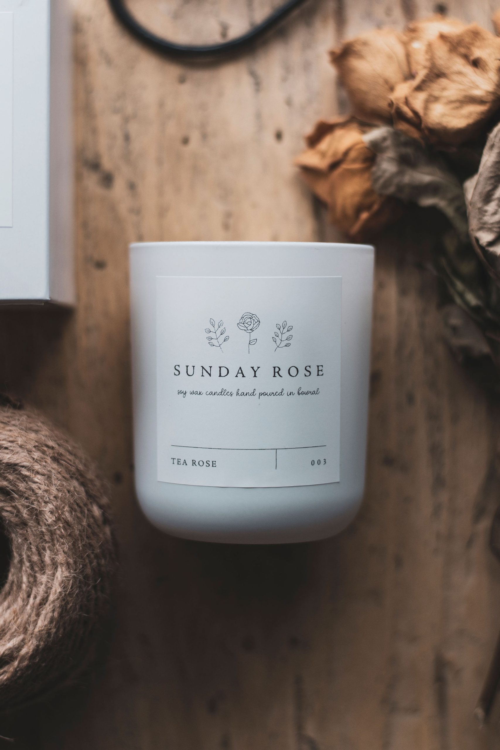 Tea Rose - Artisan Candles - Sunday Rose and Co