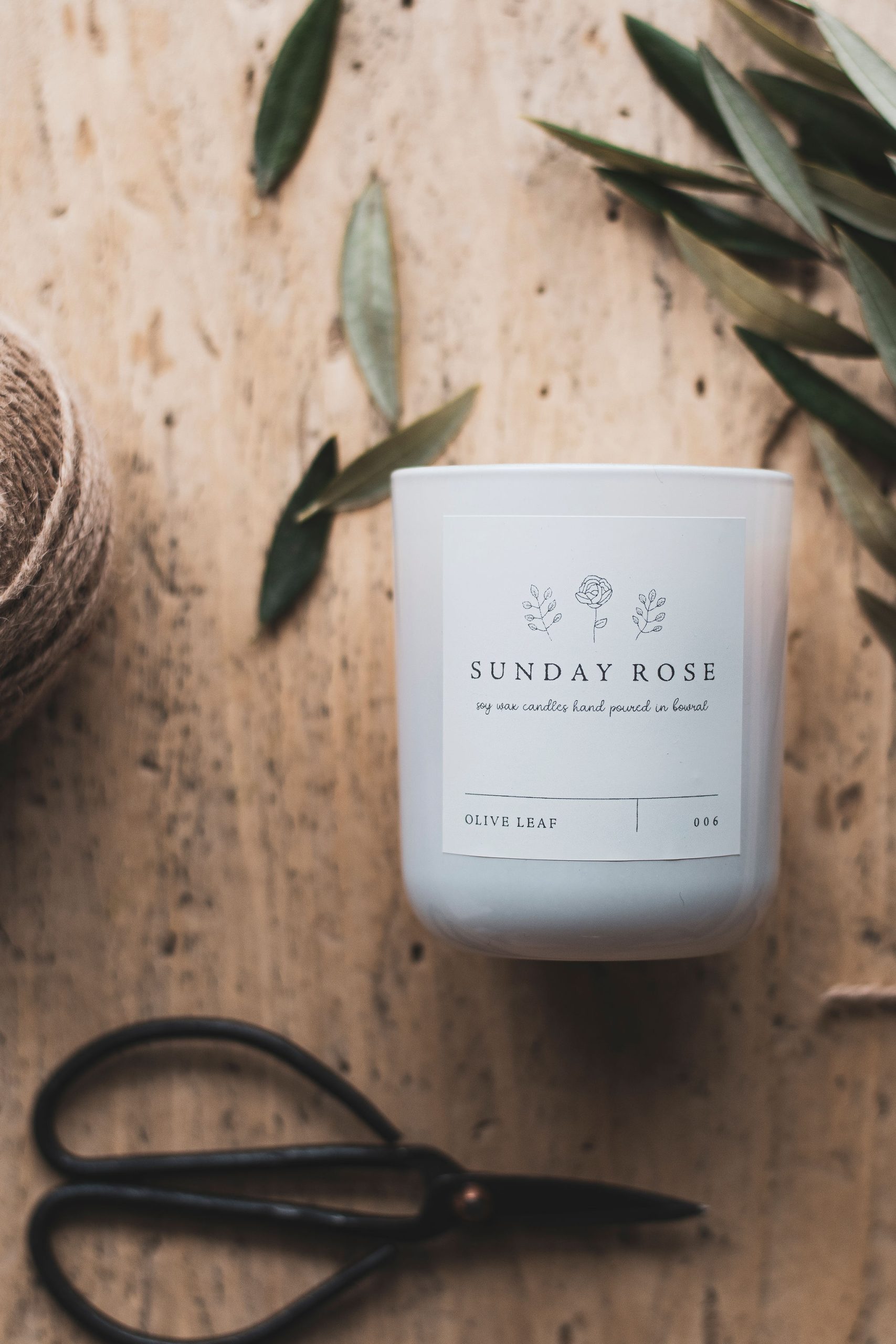 Olive Leaf - Artisan Candles - Sunday Rose and Co