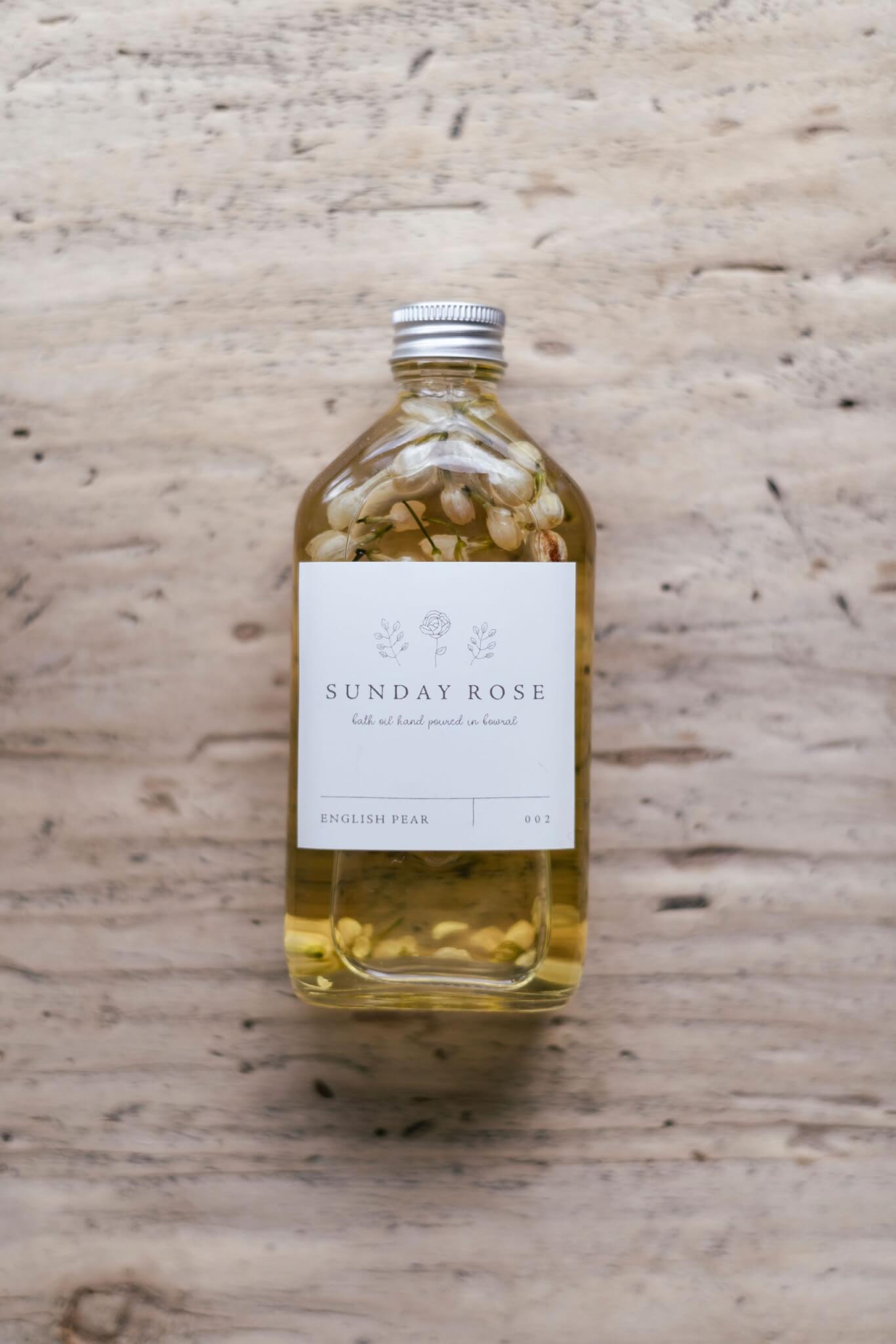 English Pear Bath Oil - Sunday Rose and Co